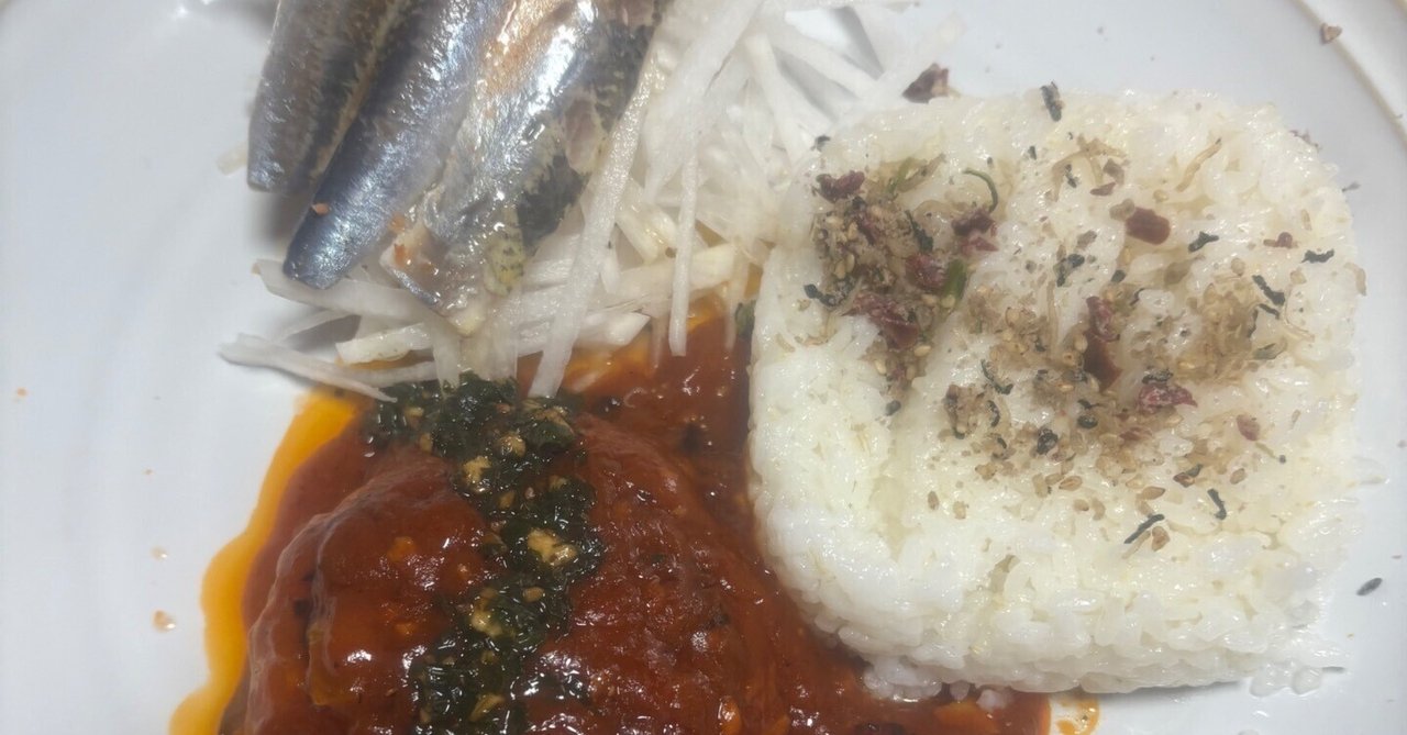 手作りハンバーグとイワシマリネのサラダ｜COZY KOJI