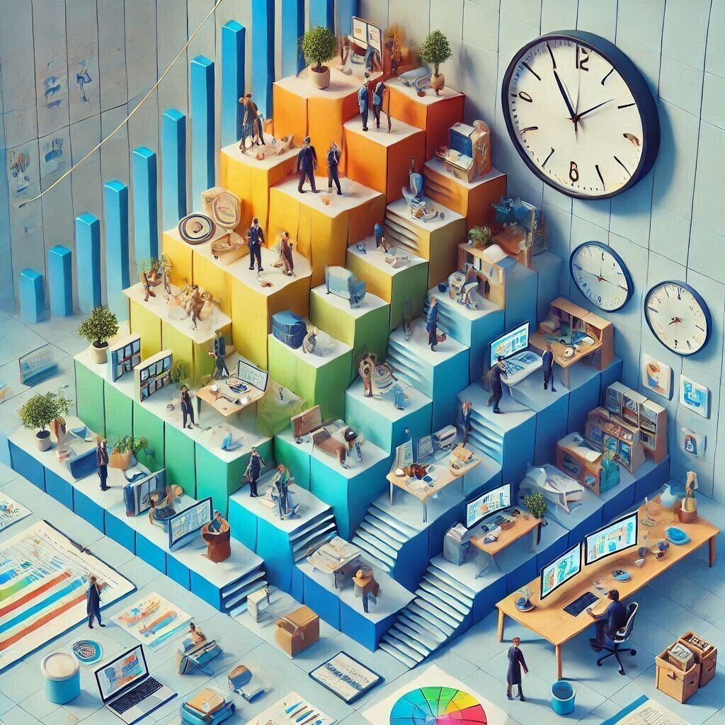 💡バーティカル型での新提案：時間軸に沿って仕事とプライベートを色分け管理。生活の質を上げるタイムマネジメント術です🎨 #トラベラーズノート #A4三つ折り #手帳ライフ ｜Note3ori