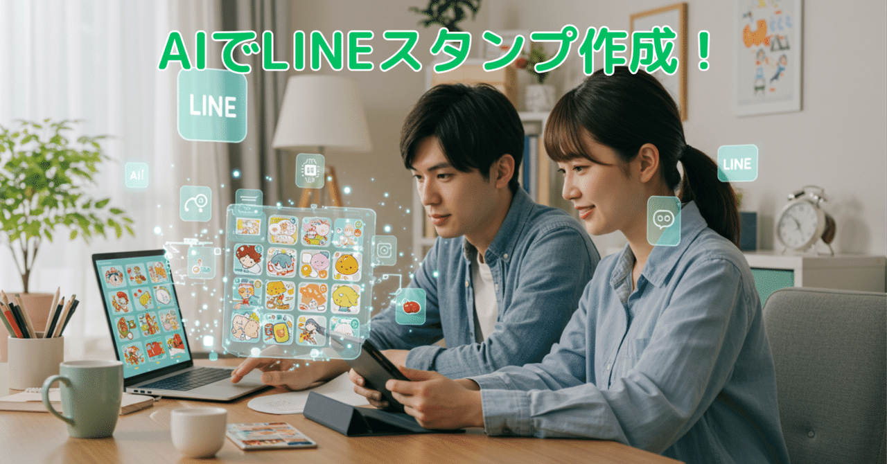 【AI副業】AIでLINEスタンプを作成＆販売！リアル調もアニメ調も簡単に実現できる副業術｜ANZ note