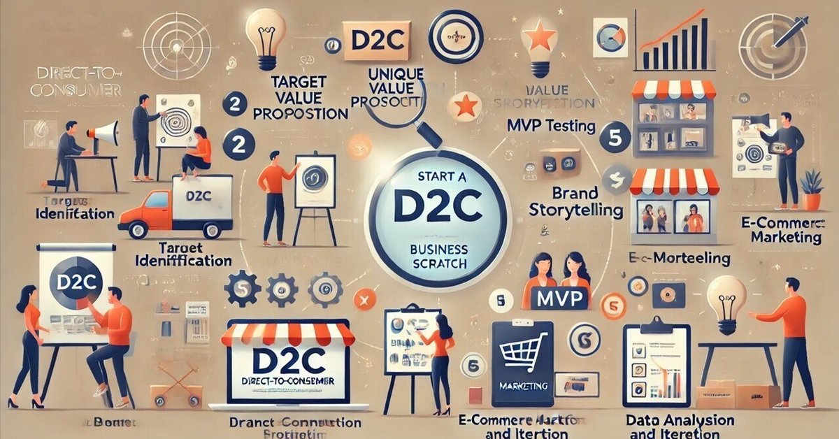 D2Cビジネスをゼロイチで立ち上げるためのステップ｜通販プロデューサー＆通販コンサルタント通販コンサル 西村公児