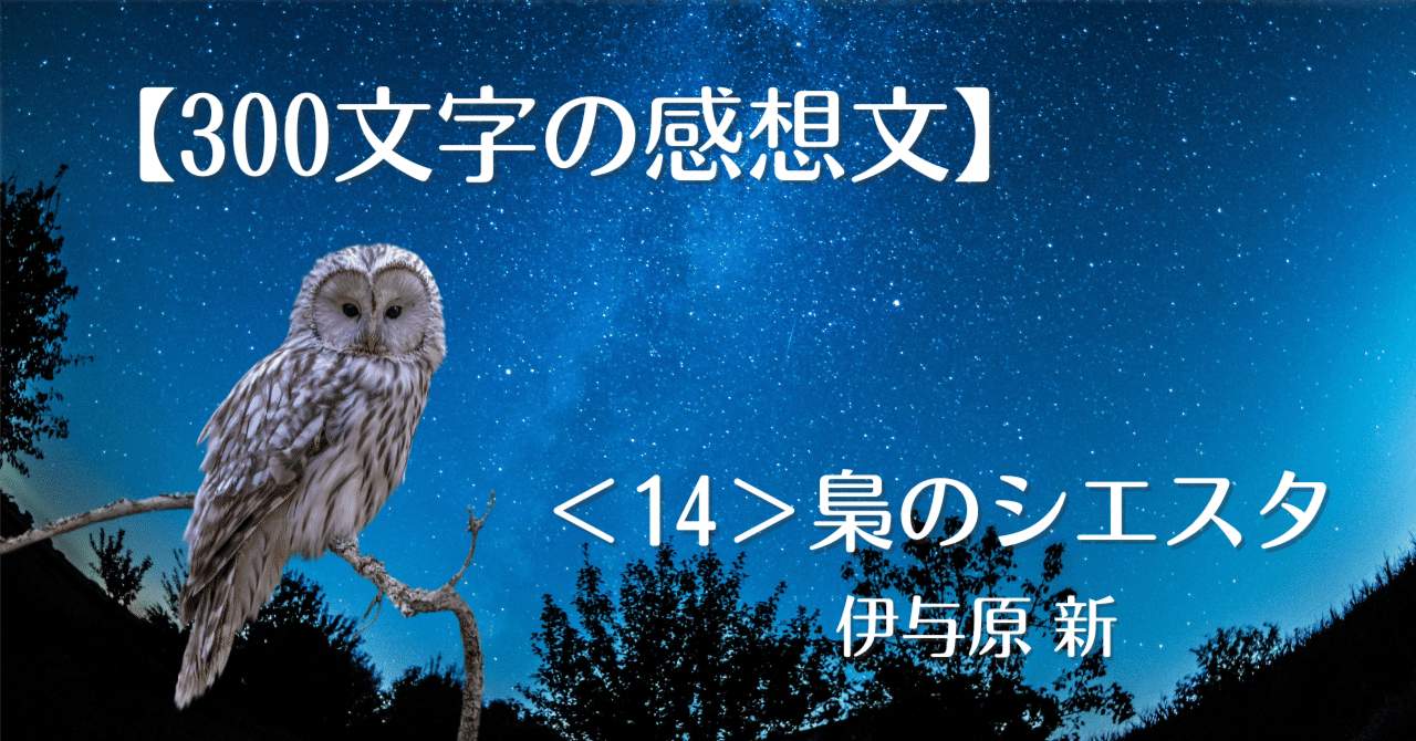 【300文字の感想文】＜14＞梟のシエスタ｜伊与原 新｜imary☆わがままに調和する光