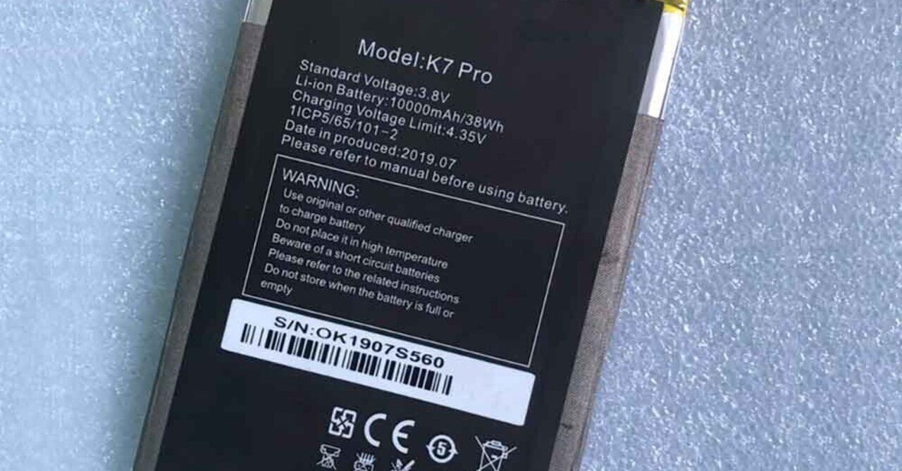 携帯電話のバッテリー Oukitel K7 Pro｜安原绘麻