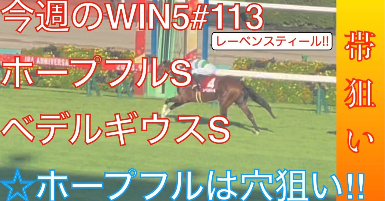 【WIN5】ホープフルSはじめWIN5全レース予想 ️ホープフルSはダービー馬候補の クロワデュノールから穴馬へ狙う ️全6100文字！｜ぐらそんのWIN5 48点予想