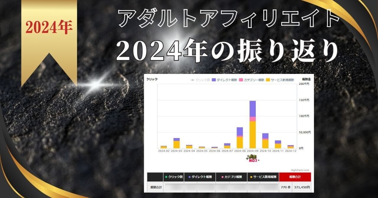 【アダルトアフィリエイト】2024年振り返りと年末の御挨拶｜toro_note | アダルトアフィリエイト検証