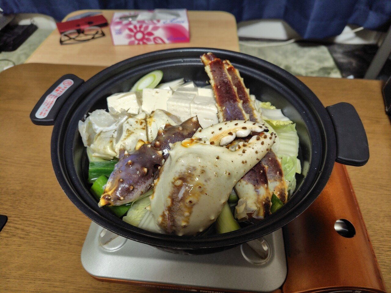 久しぶりのカニ鍋。 シメはカニ雑炊！ お腹パンパン〜｜小鉄