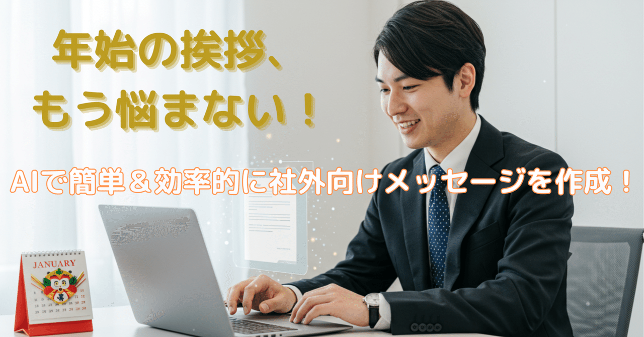 【AI活用】年始の挨拶を簡単に！社外向けメッセージをAIで効率化する方法｜ANZ note