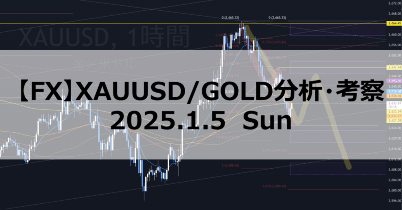 【FX】XAUUSD/GOLD分析 2025.1.5｜kenkyo_fx