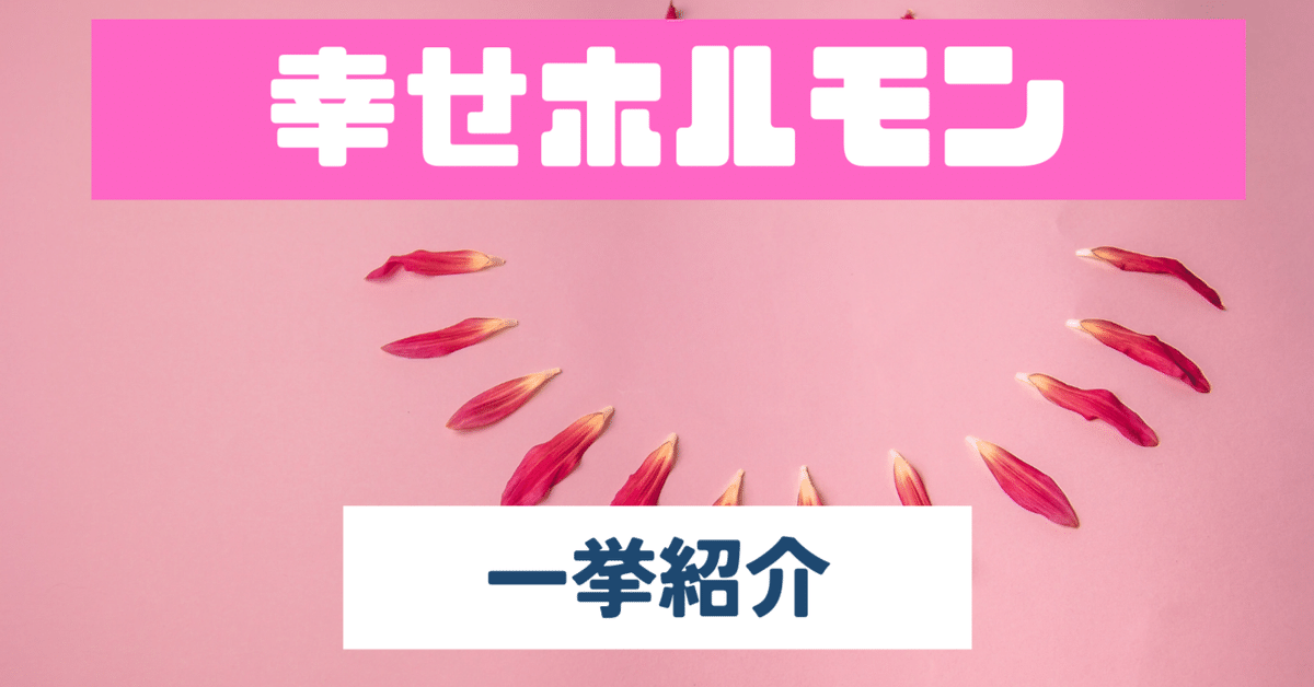 最近よく聞く「幸せホルモン」一挙解説｜NPO法人SAYi（セイアイ）