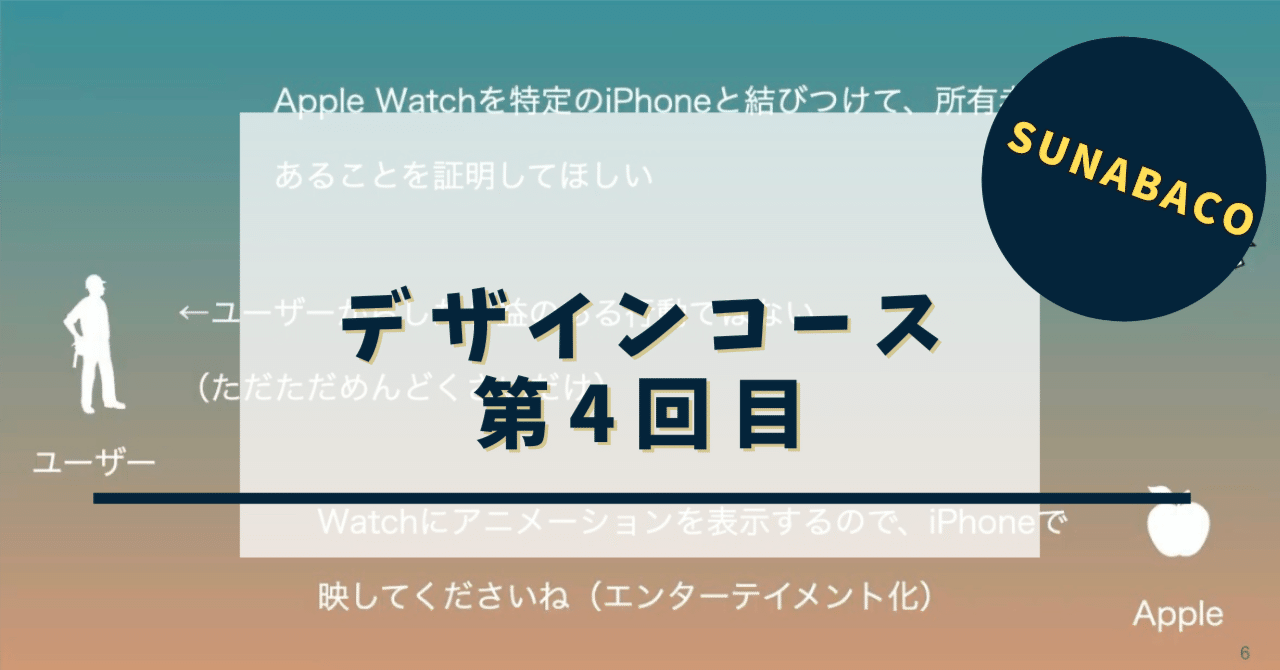 SUNABACOデザインコース第4回目〜心配りの解像度をあげる〜｜しょうこ