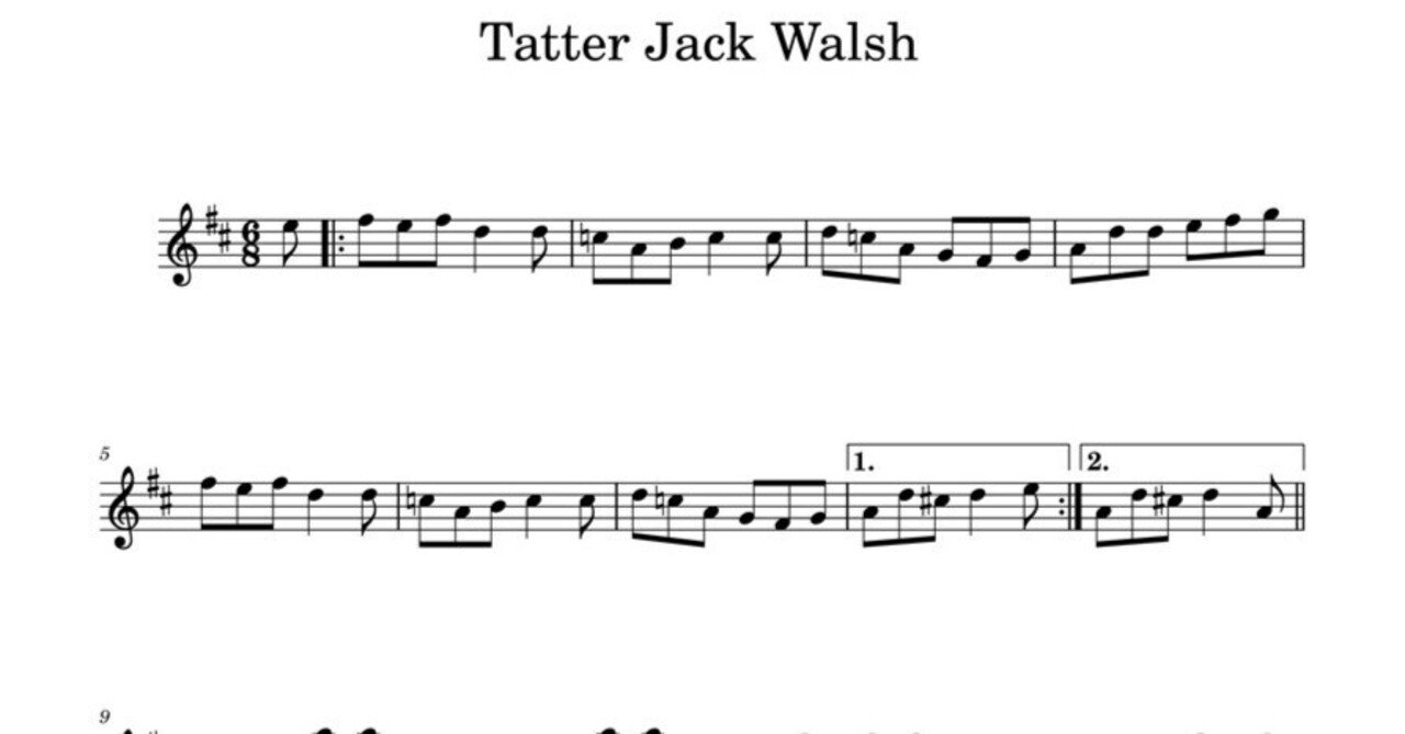 音源・楽譜 - Tatter Jack Walsh｜井上 陽介