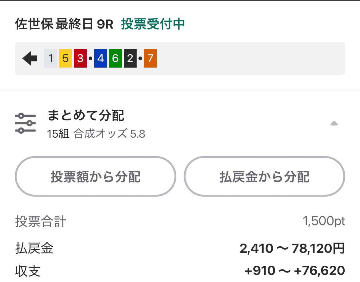 13日佐世保9R高田の腹一つ200p｜愛知マン