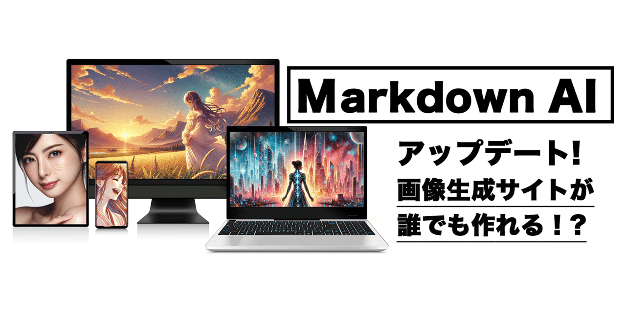 簡単に画像生成サイトが作れる！Markdown AIに新機能「Image Script」が登場！｜MarkDown AI公式｜世界で最も簡単なウェブサイト作成プラットフォーム
