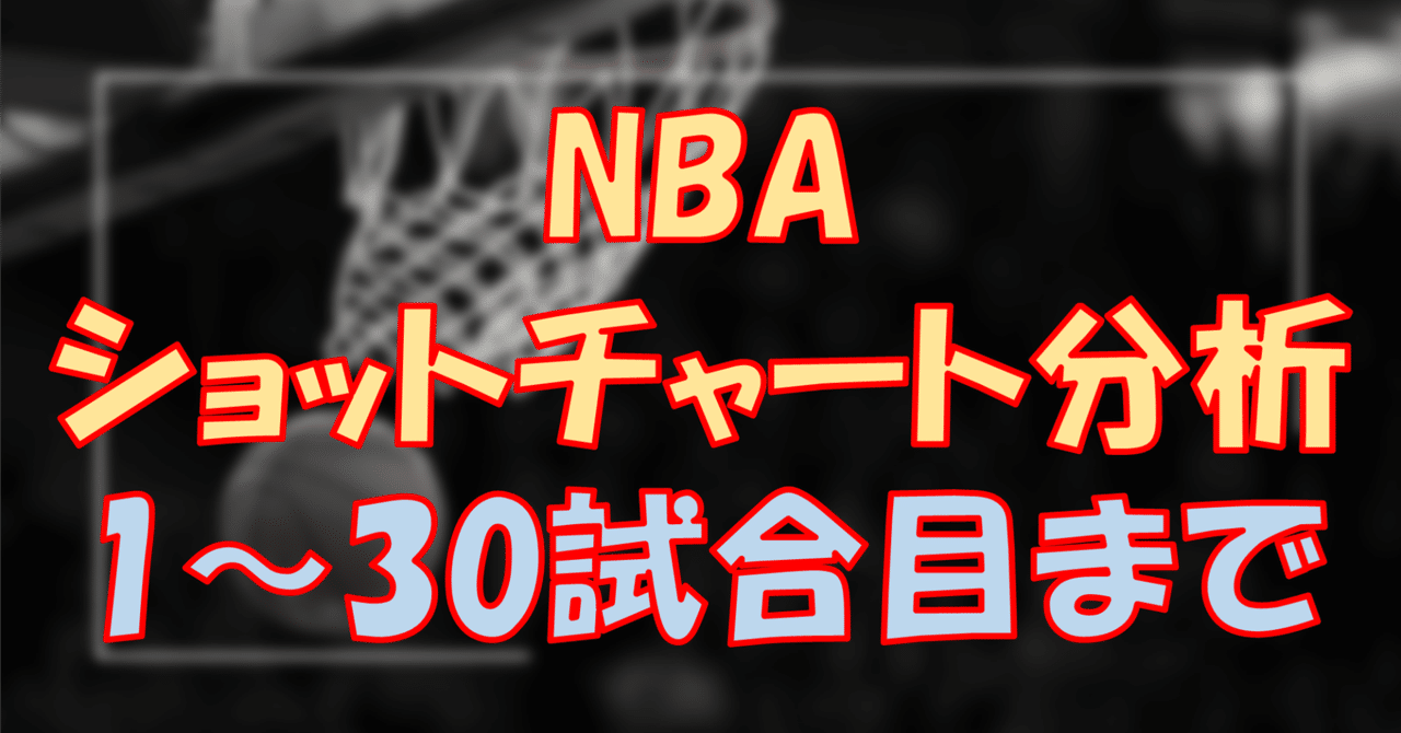 【NBAデータ分析/NBA Data Analitics】2024-2025シーズンNBA全チームショットチャート分析(1～30試合まで ...
