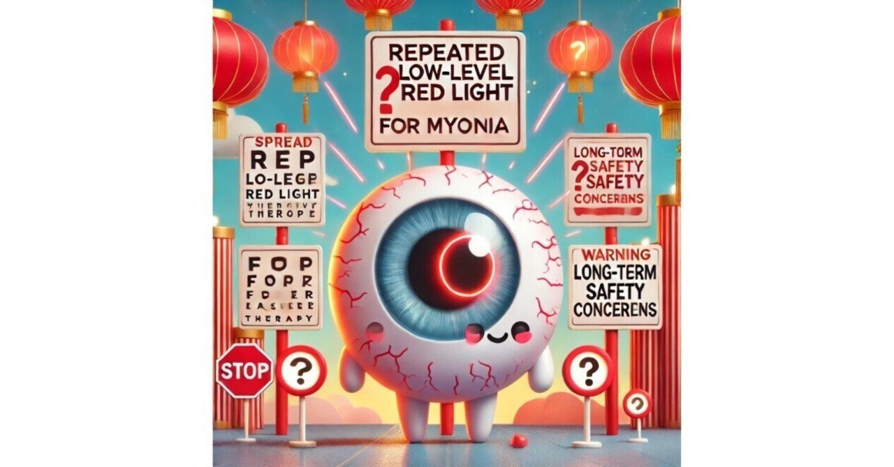 近視の反復低出力赤色光（RLRL）：中国で普及傾向らしいが、長期的安全性懸念浮上｜Makisey
