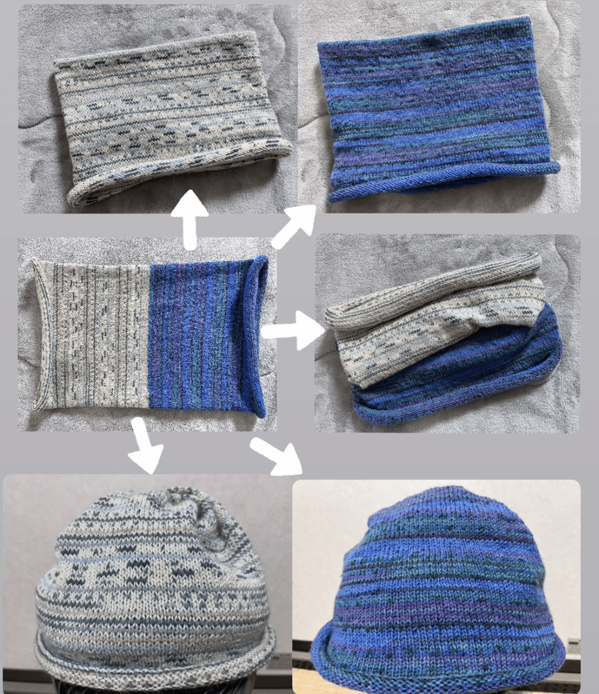 腹巻帽子編みました！｜晴（Natsuko M)