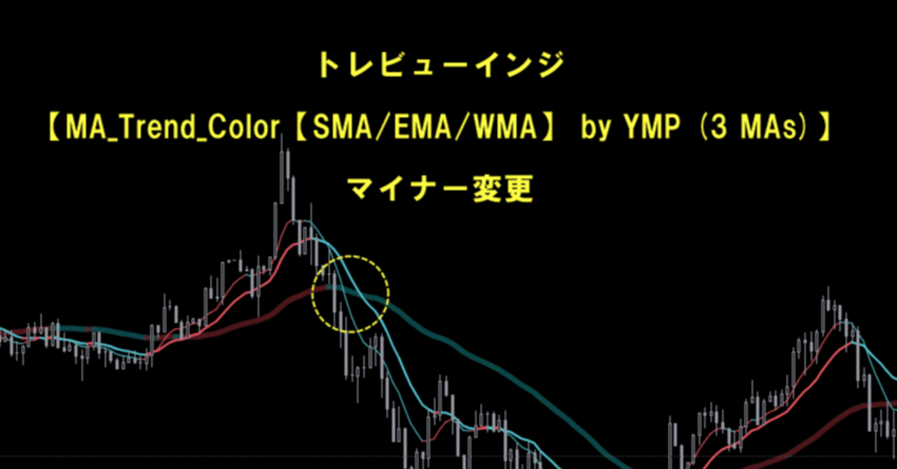 ﾄﾚﾋﾞｭｰｲﾝｼﾞ【MA_Trend_Color【SMA/EMA/WMA】 by YMP (3 MAs)】｜YMP