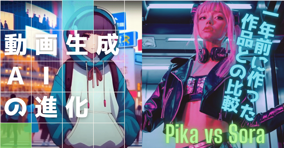 動画生成AIの進化 ※一年前に作った作品との比較【Pika vs Sora】｜storeG