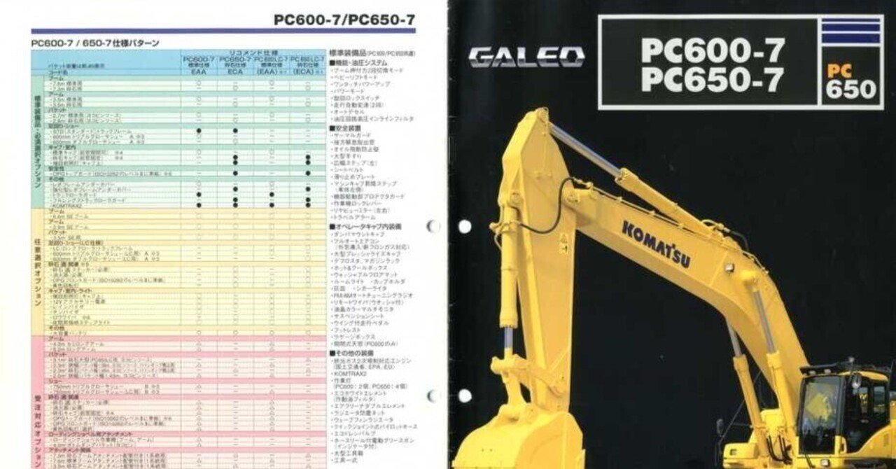 コマツ PC600-7/PC650-7｜建設機械化ライブラリー