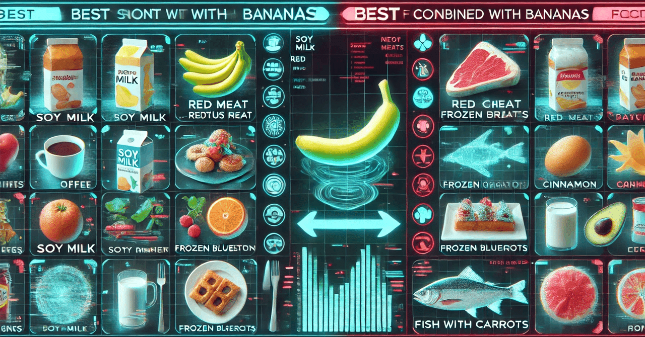バナナの食べ合わせ完全ガイド！危険な組み合わせ＆健康効果アップの秘訣｜chisato_kenko