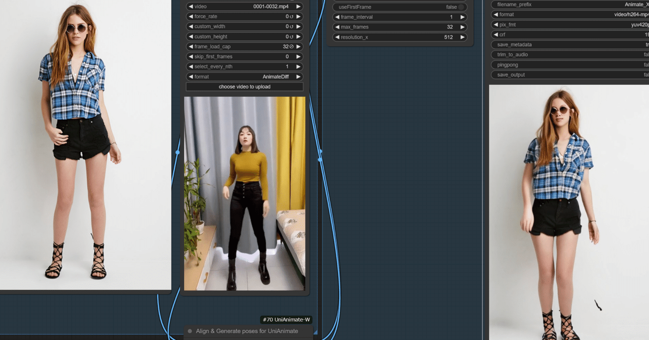 【ComfyUI】Animate-xで画像にモーションを適応する方法｜AI愛create