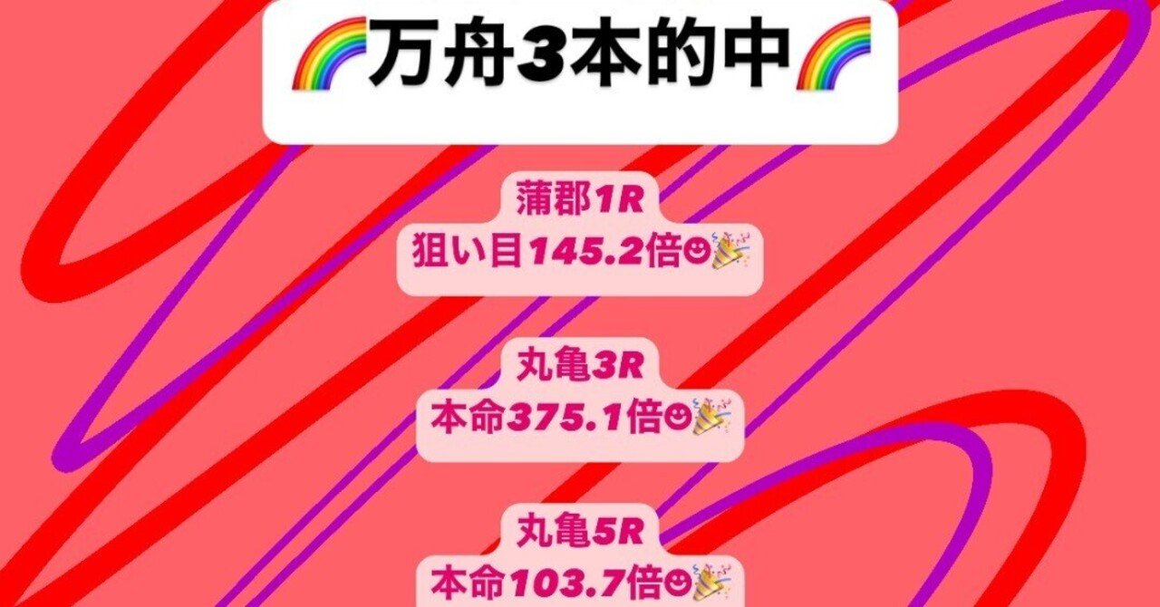 🌈2月5日の競艇予想予定🌈㊗️本命9点3751倍含む万舟3本的中㊗️｜競艇予想屋パッキャオ🎁無料予想あり🎁🎉過去最高18684倍的中🎉