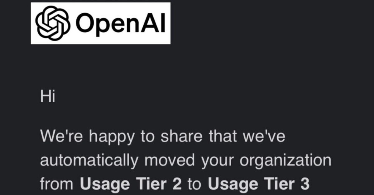 OpenAI API の Tier のあげかた｜ぬこぬこ