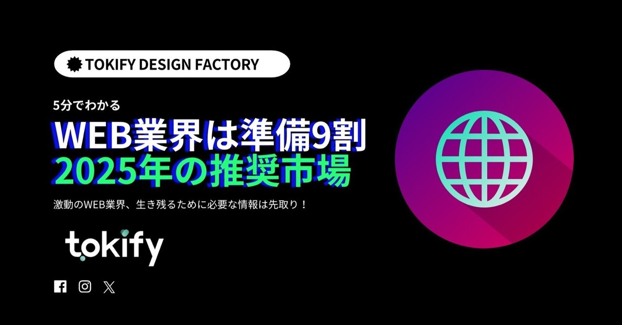 2025年度、WEBの市場｜Tokify 【スワイプ型LP】デザイナー支援ツール