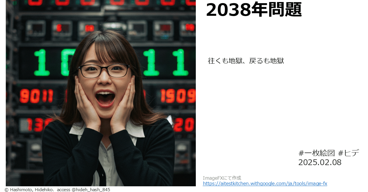 「2025年の崖」よりもっと深刻な「2038年問題」｜#ヒデ @hideh_hash_845