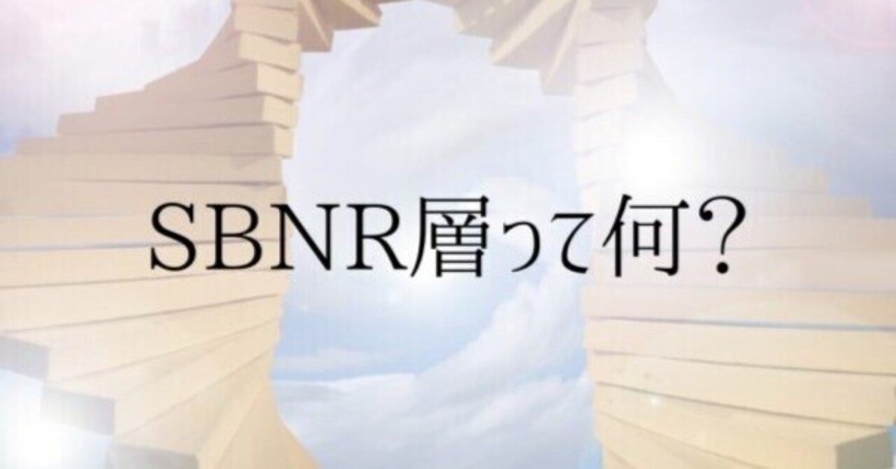 SBNR層とは何ぞや｜【瞑－Tsumuri】
