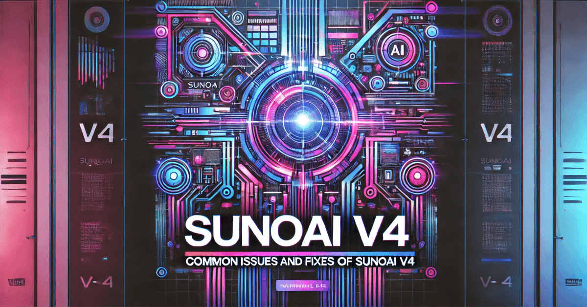 SunoAI v4 のよくある問題とその解決方法（+チートシート）｜いにしえ@AIクリエイター