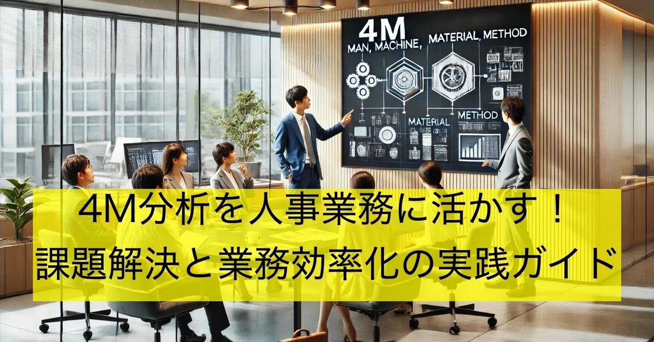 4M分析を人事業務に活かす！課題解決と業務効率化の実践ガイド｜がんがらがんちゃん