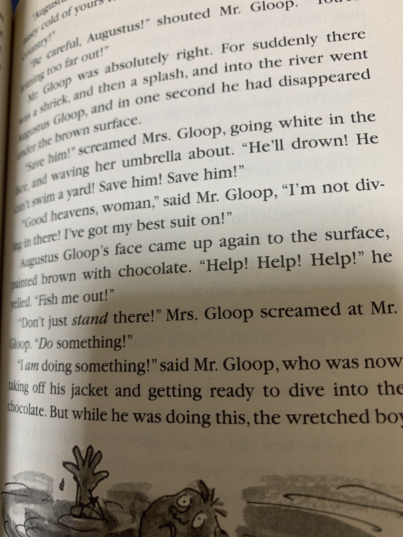 Charlie and the Chocolate Factory #books Chapter 17 Augustus Gloop Goes ...
