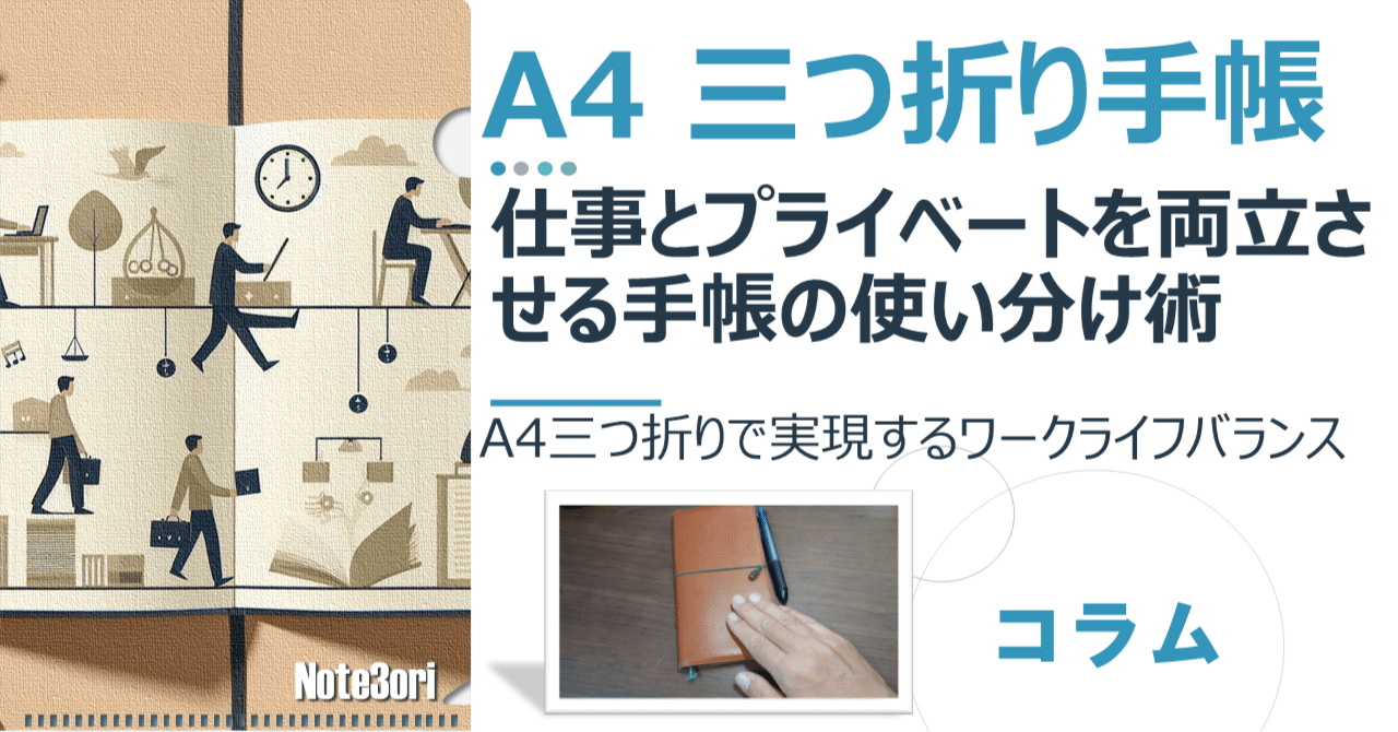コラム：仕事とプライベートを両立させる手帳の使い分け術 〜A4三つ折りで実現するワークライフバランス〜｜Note3ori