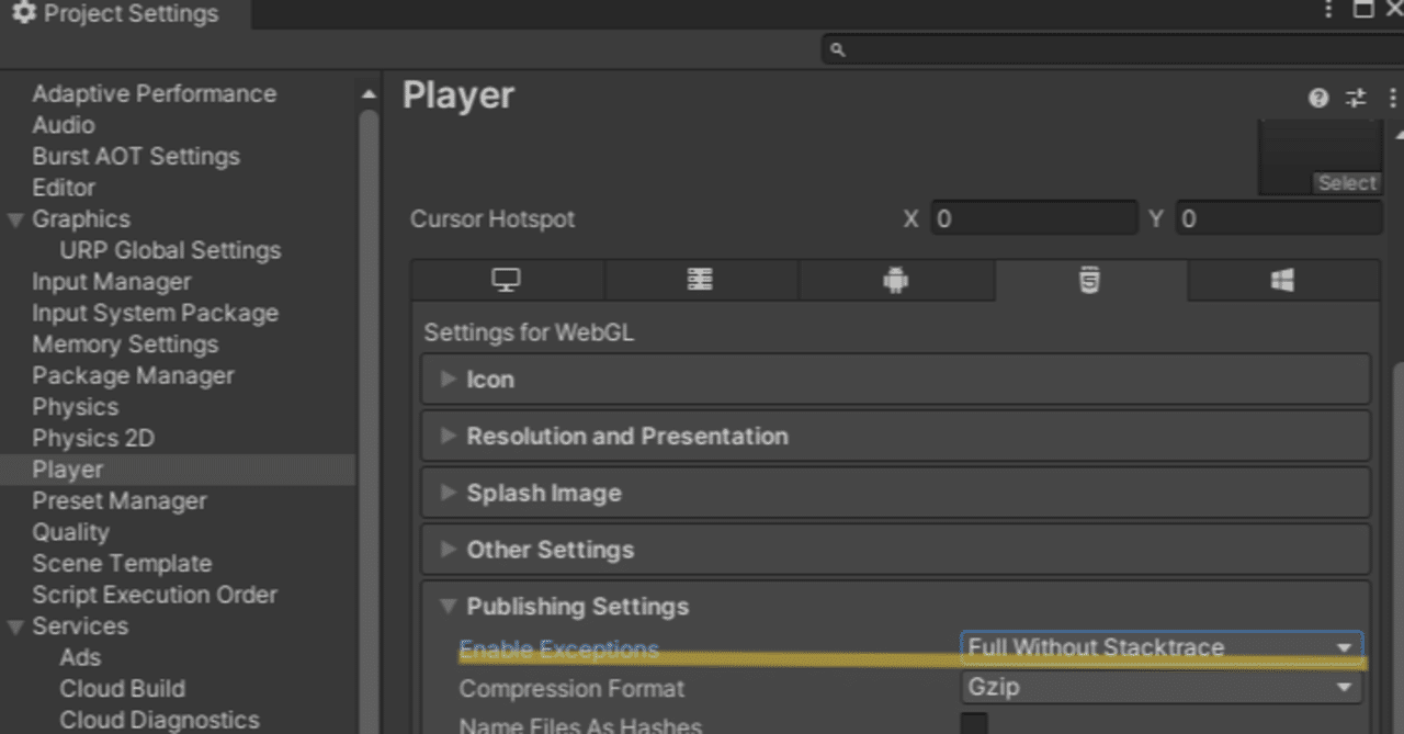 [unity Tips]WebGL失敗の解決方法(stackTraceエラー)｜pocgamez