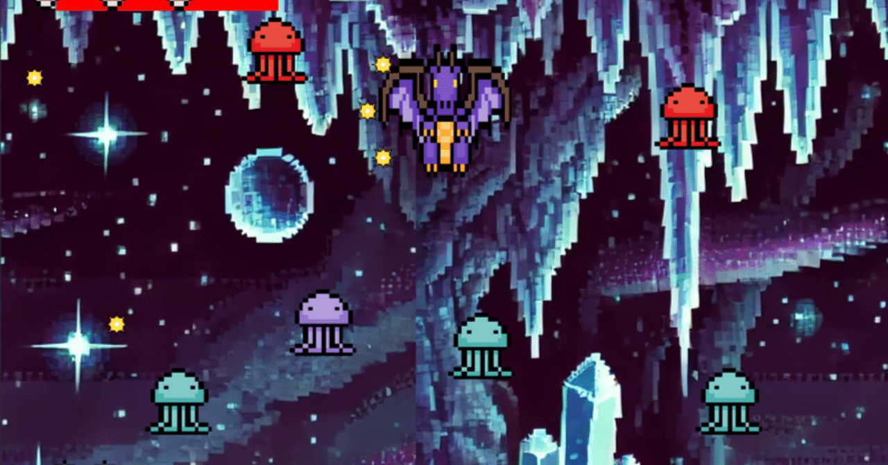 pythonの横シューティングゲーム開発記（敵キャラクターがプレイヤーに弾を撃つ機能の追加方法）｜hira#副業webデザイン／コーダー