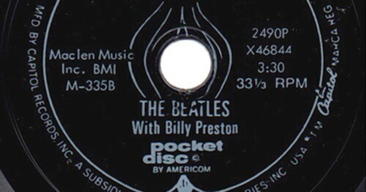 US盤ソノシート:「Hey Jude」「Get Back」「Ballad Of John and Yoko」Americom社のポケットディスク｜Yoko_masa
