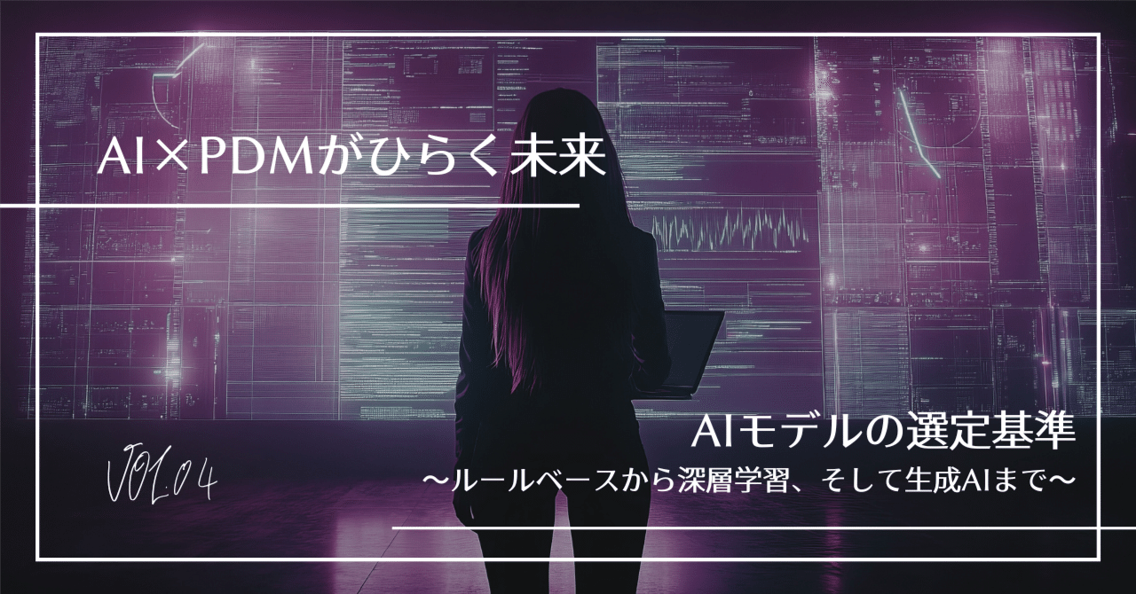 【AI×PdMがひらく未来vol.4】AIモデルの選定基準：ルールベースから深層学習、そして生成AIまで｜Yusuke