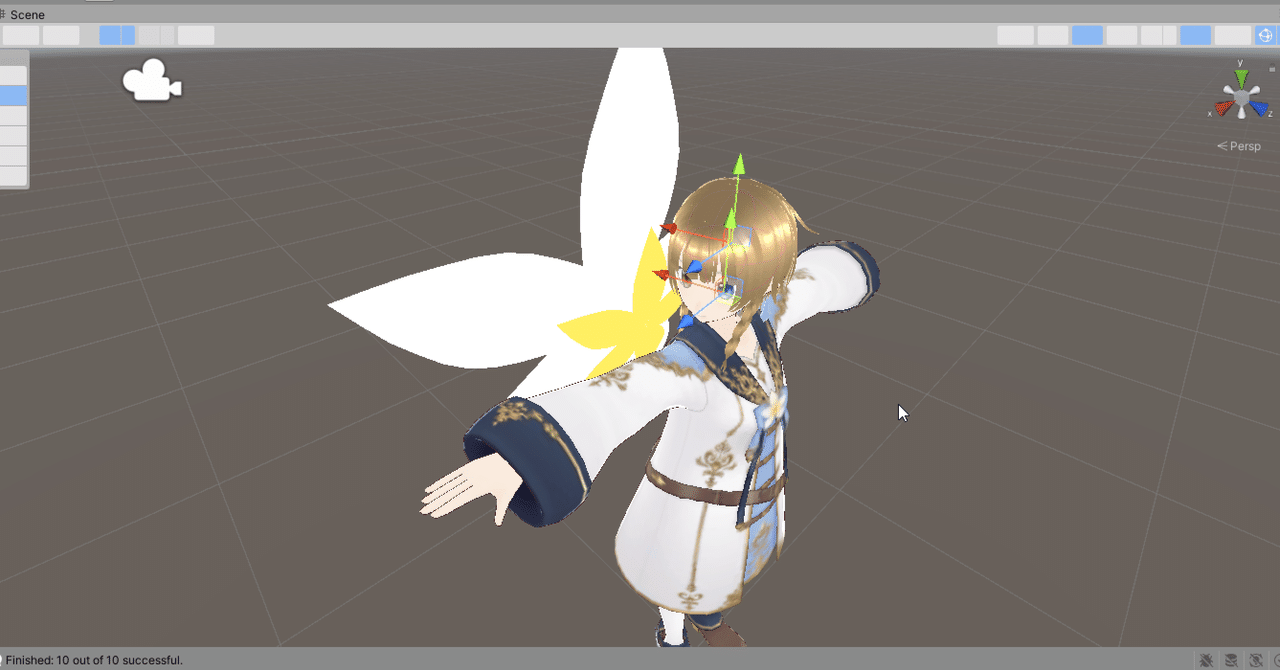 【VRoid】髪で作ったアクセサリを"Unity_BoneWeightTransfer"を使って別ボーンに移す話｜602e