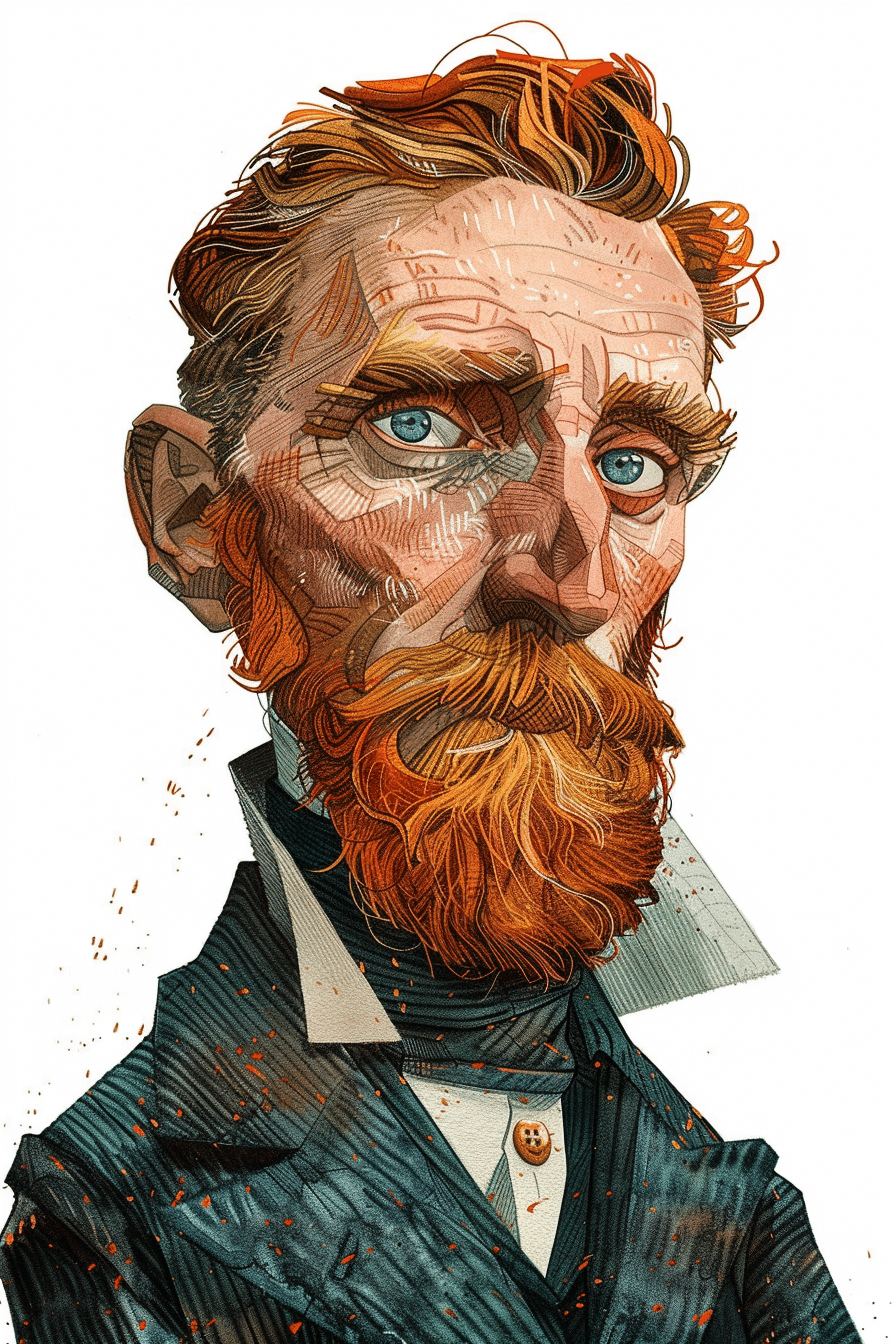 『ゴッホの似顔絵』 プロンプトはこちら: https://note.com/rrr_note/n/n2b7b293c878c｜リョウヘイ