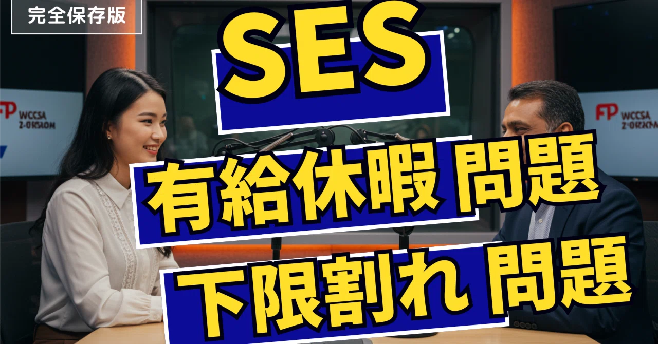 有給消化しづらいSESの実情と下限割れ問題を徹底解説｜SES業界の闇ラジオ