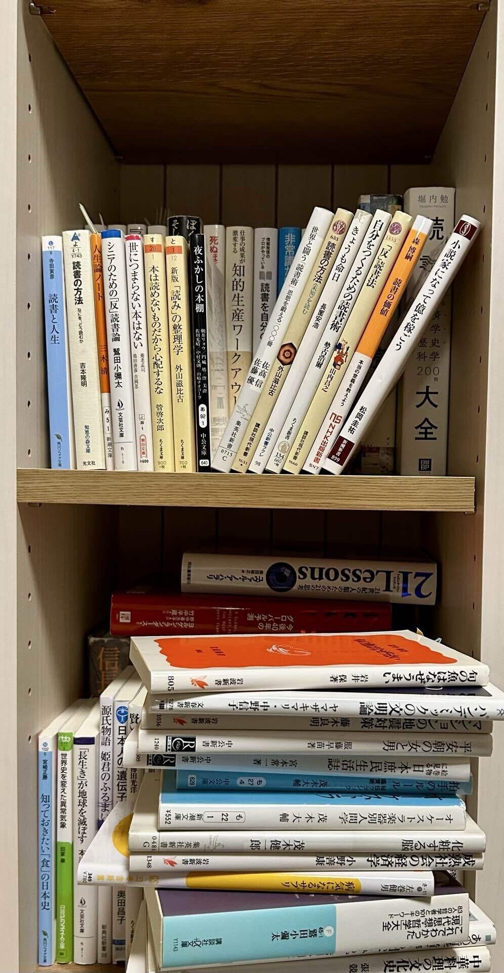 ものは試しにNDC0類の本を集めてみた。 そしたら本が溢れてきた。 どうやってこのスペースに収まってたんだろう…… そして溢れた本をどこに ...