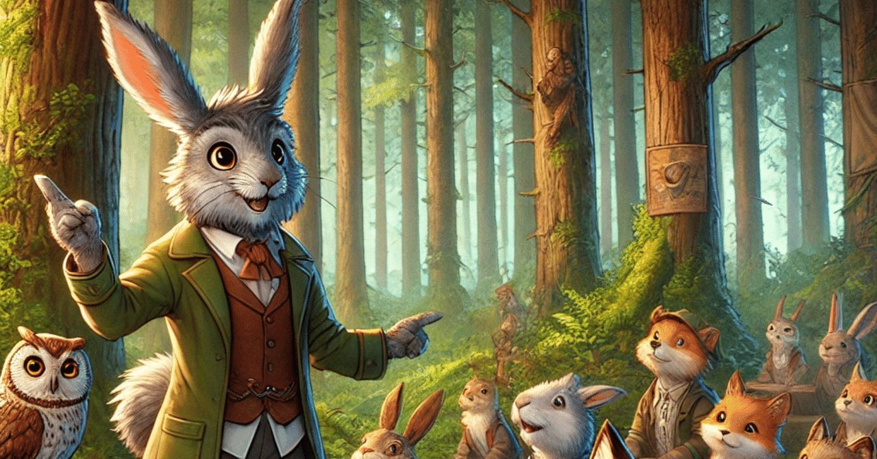 おとぎ話イラストつぶやき㊲『森の授業』｜Masamichi Takuya