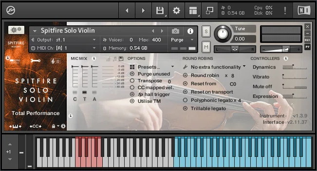 spitfire solo violinのレビュー、使い方メモ｜えんぶらー(Embler)
