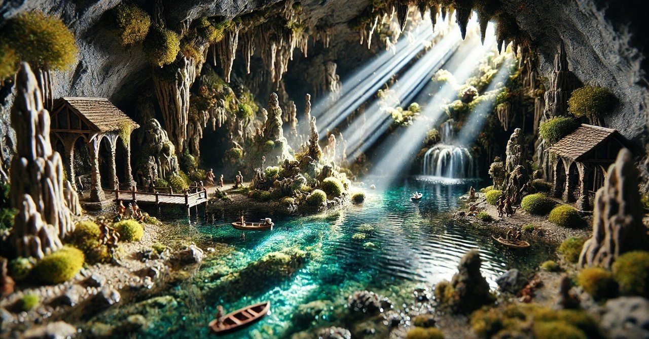 ジオラマ風立体ミニチュアアートAIプロンプト集【×水と共に生きる情景】｜Coyuki_ailab🎈