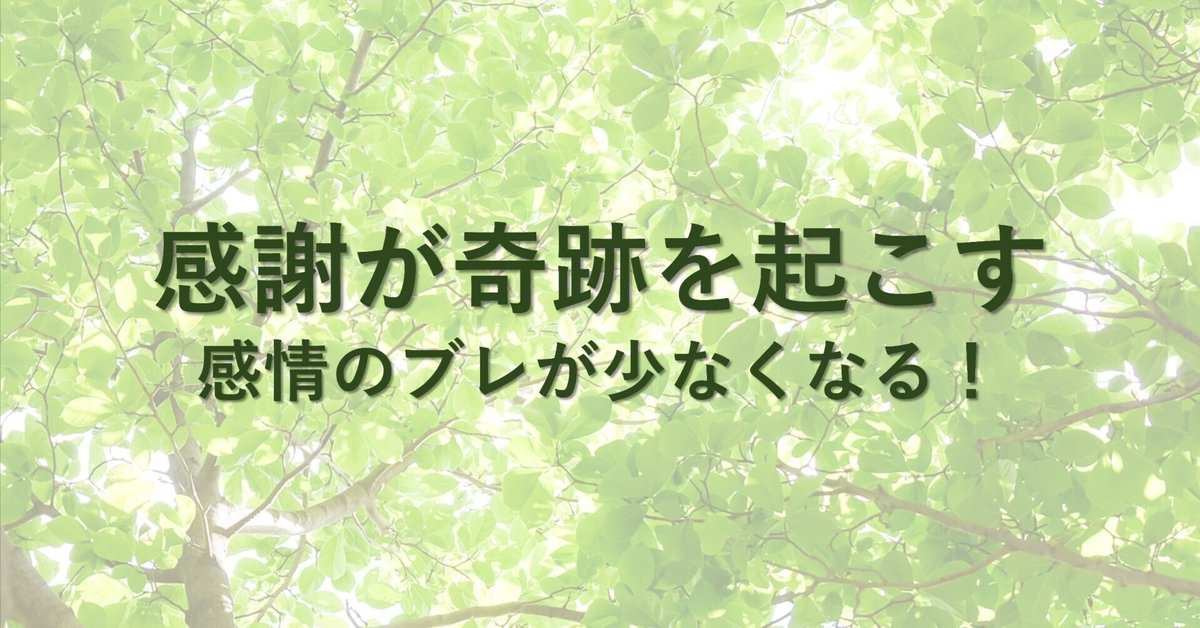 感謝が奇跡を起こす:感情のブレが少なくなる!|松幸 明@活気ある職場づくりナビ With Kindle