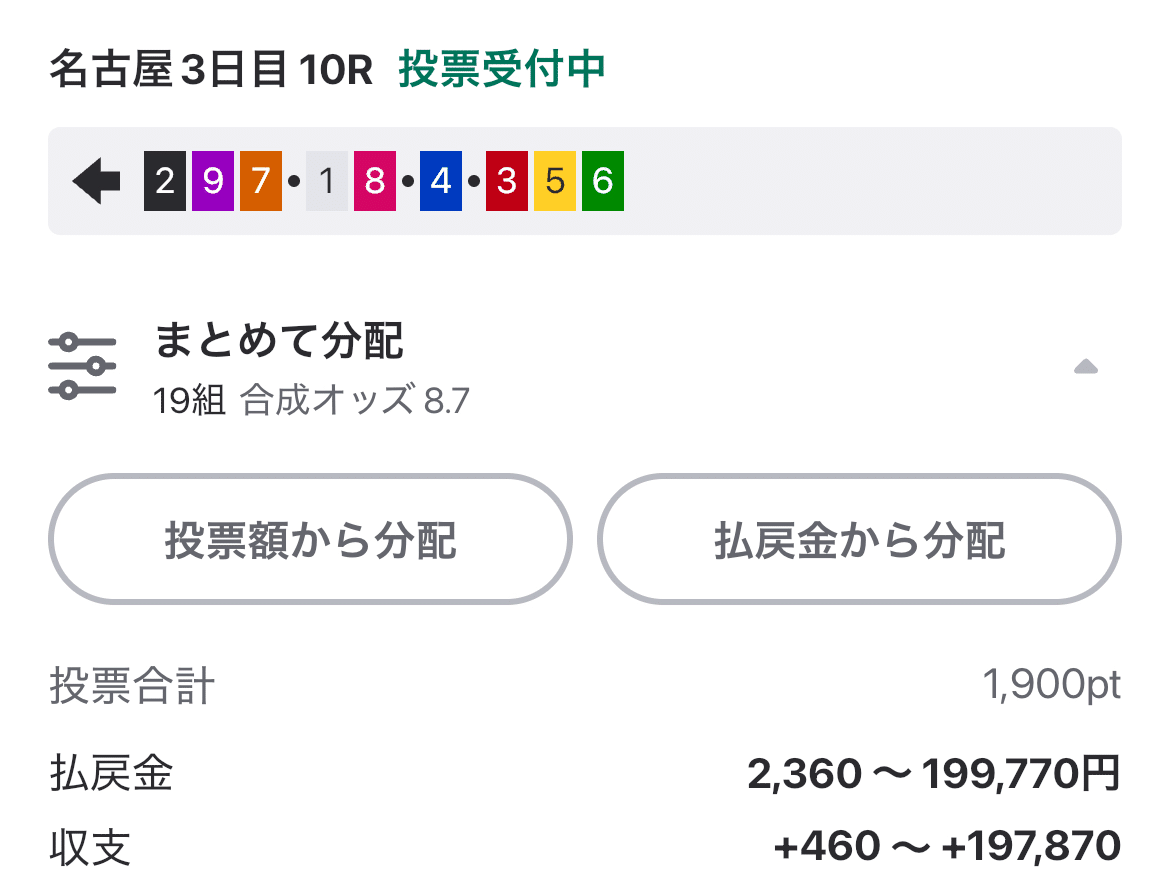 3/3名古屋10R小林の主導権と見て250p｜愛知マン