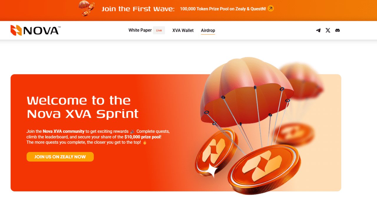 【エアドロップ確定】Nova XVA デジタル資産と金融包摂の未来へ参加し、無料で XVA トークンを稼ごう｜TKG＠元手なしで資産形成