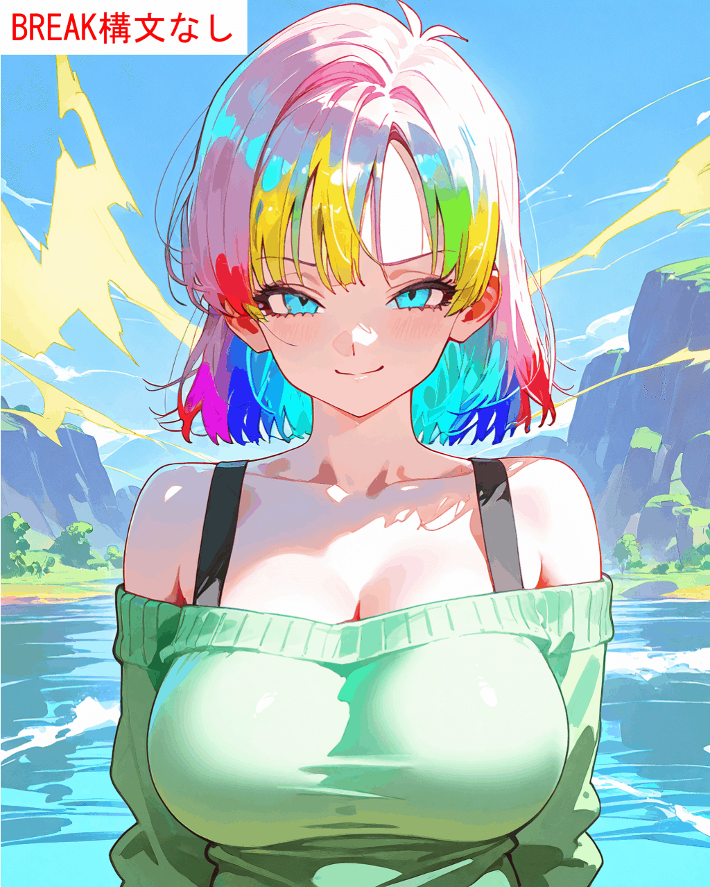 Stable diffusionのプロンプトに使えるBREAK構文の意味とオススメの使い方｜nobin@コーヒーを飲みながら紳士向けを作る人