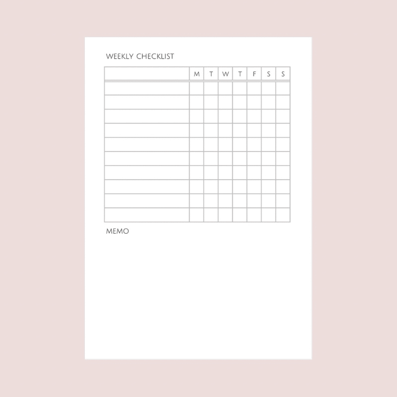 【フリーダウンロード】手帳リフィル A6サイズのハビットトラッカー｜saki_note