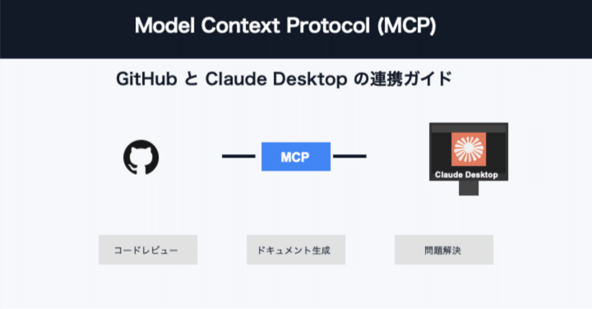 Model Context Protocol (MCP)を活用したGitHubとClaude Desktopの連携ガイド｜久保卓也